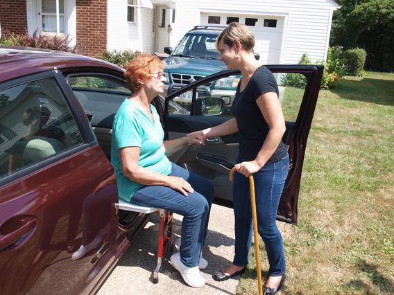 Vehicle transfer seat that is safer than a transfer board – Slide 'n Ride Vehicle Assist Seat